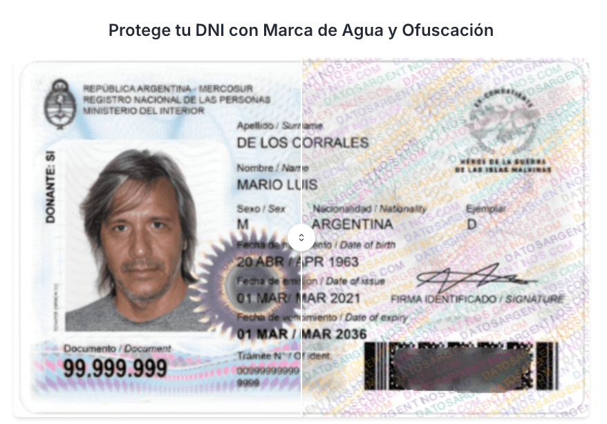 Safe ID - Comparte tu DNI de Forma Segura - Datos Argentinos